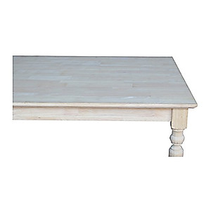 International Concepts Table Top Solid with Wood Counter Height Turned Legs, 30 by 48-Inch, Unfinished
