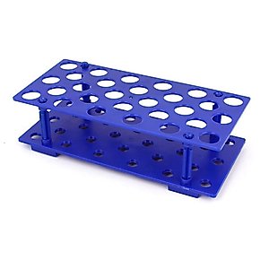 2 Pack 28 Well Centrifuge Tube Rack for 10ml/15ml Scientific Laboratory Plastic Tube Rack Holder Detachable Lab Test Tube Rack Orange/Blue