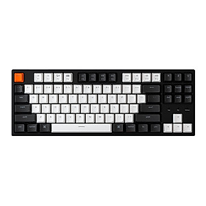 Keychron C1 Hot-swappable Wired Mechanical Computer Keyboard with Gateron G Pro Brown Switch/Double-Shot ABS Keycaps/White Backlight/USB Type-C Cable, Tenkeyless 87 Keys for Mac Windows PC