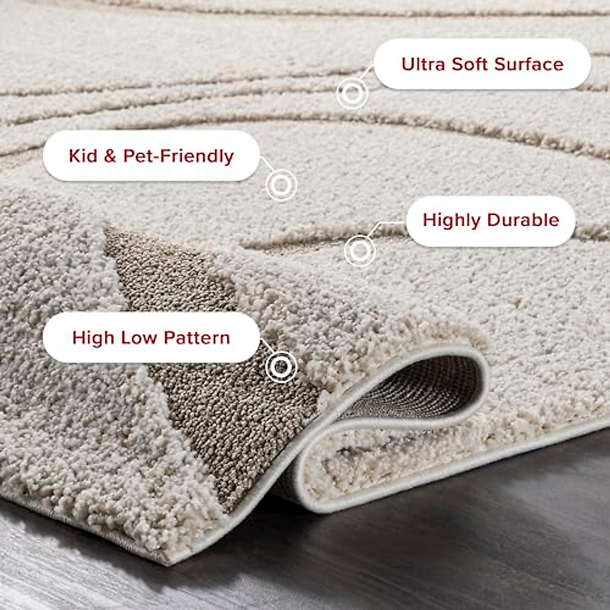 nuLOOM Carolyn Modern Shag Area Rug - 9x12 Shag Area Rug Transitional Cream Rugs for Living Room Bedroom Dining Room Nursery