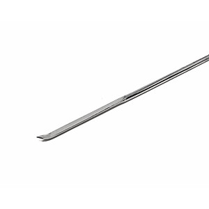 Scientific Labwares 789-136 Hayman Style Micro Lab Spatula with V-Spoon/Bend-Tapered Ends, Length: 6.5", Stainless Steel