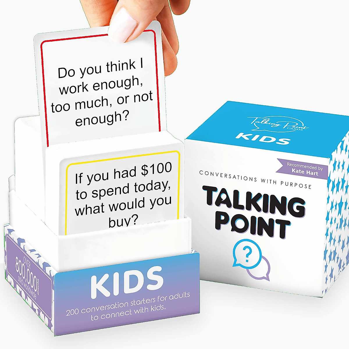 200 Kids Conversation Cards - Help Kids Put Down Tablets and Phones - Get Children to Enjoy Talking and Listening - Great for Car Rides and Family Dinners - A New Way for Kids to Express Themselves