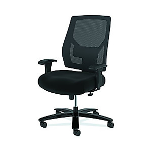 HON Crio High-Back Big and Tall Chair - Fabric Mesh Back Computer Chair for Office Desk, in Black (HVL581)