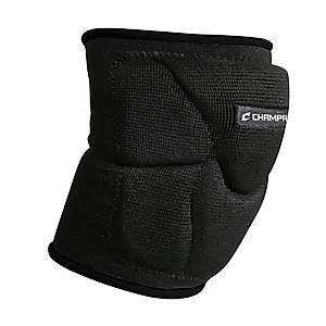 Champro Pro-Plus Low Profile Volleyball Knee Pad, Large, Black (A2001BL)