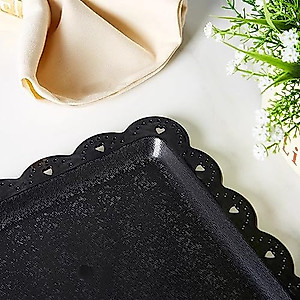 Set of 4pcs Black Halloween Cupcake Stand Plastic Dessert Tray Severing Plate Fruit Holder for Birthday Party Baby Shower Wedding Tea Party