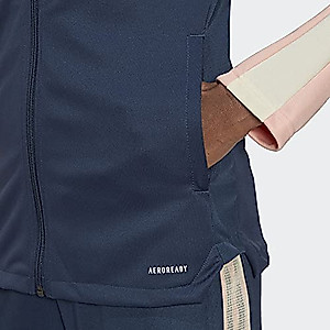 adidas womens Tiro Track Jacket Crew Navy/Pink Medium