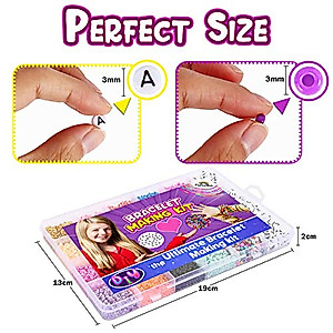 FUNZBO 10000pcs, 20 Colors 3mm Glass Seed Beads - Friendship Bracelet Kit, Beads for Bracelet Making Kit & Jewelry Making Kit, Gifts, Crafts for Teens, Kids, Girls, Boys