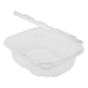 Karat 12oz PET Tamper Resistant Hinged Deli Container with Lid - 200 ct