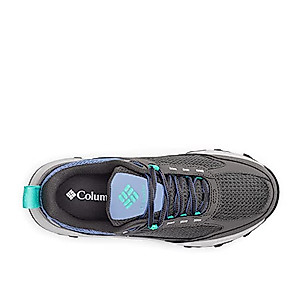 Columbia Women's Hatana Max Outdry Hiking Shoe, Dark Grey/Electric Turquoise, 9 Wide