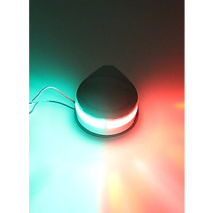 Pactrade Marine Boat SS LED Bi-Color Bow Navigation Port Starboard Light 12v USCG 2NM ABYC A16 Approval for Boat 65.6'