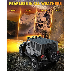 NAOEVO 7 inch Amber LED Light Bar, 240W 24,000LM Offroad Fog/Driving Lights LED Pods with Spot Flood Combo Beam, Waterproof LED Work Lights for Truck Boat UTV ATV, 2 Pack (Amber)