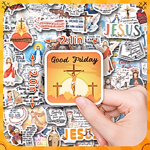 WAKEMOODEI Catholic Stickers 400PCS Religious Stickers for Kids, Bible Verse Stickers for Journaling Women Catholic Jesus Stickers for Water Bottles Laptop Catholic Gifts
