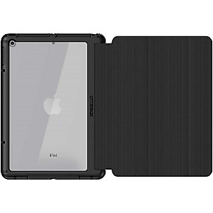 OtterBox Symmetry Series Folio Case for iPad (5th and 6th Generation) - Non-Retail Packaging - Starry Night (Clear/Black/Dark Grey Microsuede)