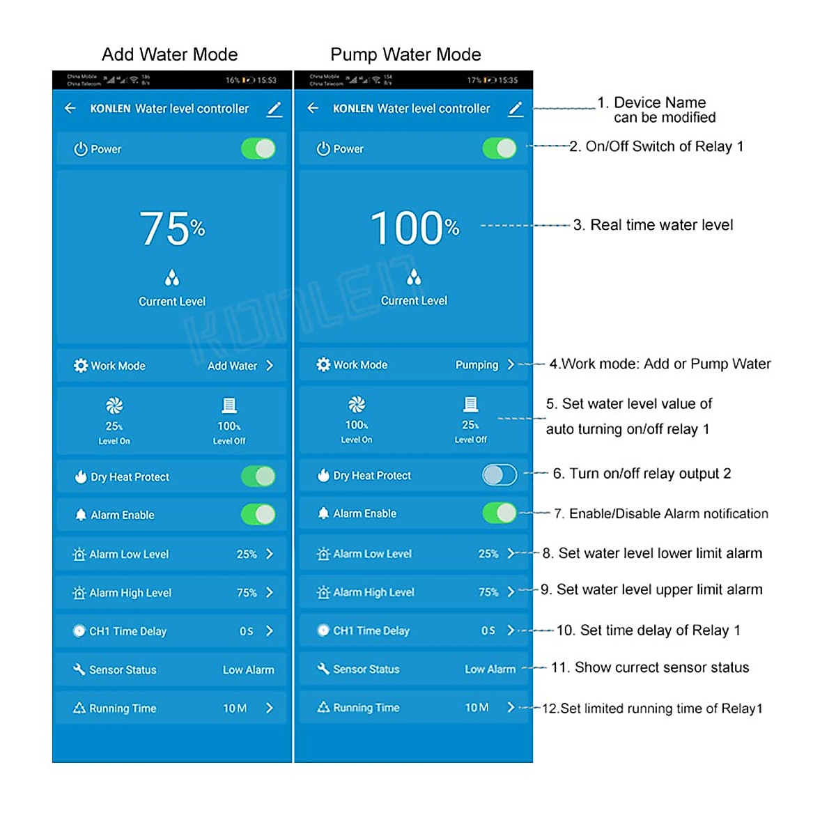 Tuya Smart Home Water Level Sensor WiFi Controller Leakage Flood Alarm Swimming Pool Pump Tank Flow Detector
