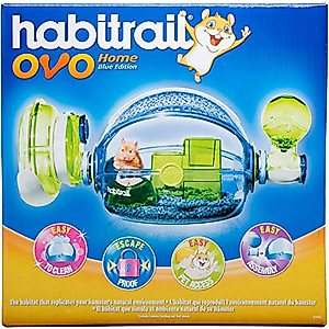 Habitrail Ovo Home, Blue Hamster Cage, Small Animal Habitat, Hamster Accessories