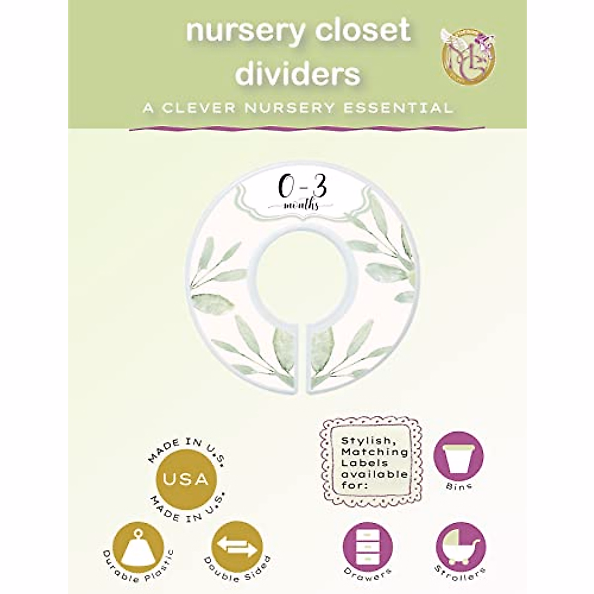 Mumsy Goose Baby Girl Clothes Dividers Nursery Closet Dividers Closet Organizers Botanical