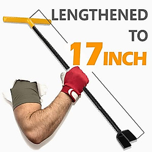 Winisok 17 Inch Water Meter Key With 4-Way Multi-Functional Utilities Key, Enforced Rebar Water Shut Off Tool Wrench T-handle for Curb Main and Water Meters, Underground Stop or Waste Valves