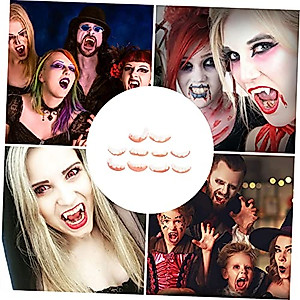 Cosplay Props 10pcs Halloween Dentures Costumes for Cosplay Costumes Teeth Fake Gagtechnoblade Cosplay Dress up Dentures Cover Artificial Teeth Decorate Prom PVC White