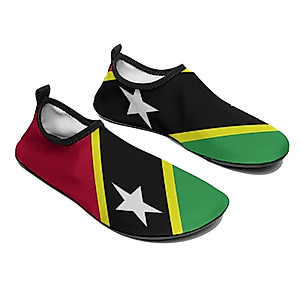 Calculay Saint Kitts and Nevis Flag Water Shoes, Beach Shoes for Men and Women, Swimming Pool Yoga, Surfing Sneakers
