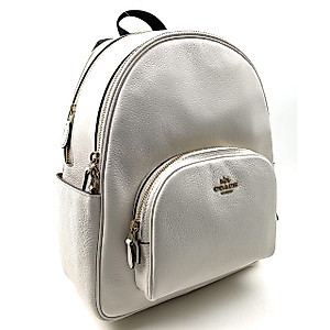 Coach Women's Court Backpack In Soft Pebbled Leather (IM/Chalk)