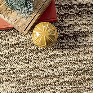 nuLOOM Elijah Natural Seagrass Farmhouse Runner Rug, 2' 6" x 6', Beige