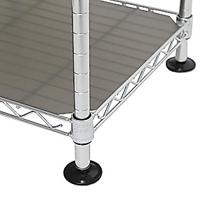 Seville Classics Double-Rod Expandable Clothes Rack System Closet Organizer, 58" to 83" W x 14" D x 72", Chrome