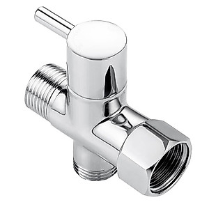 Hlsicnalm Brass T Adapter Brass T Adapter with Shut-Off Valve 3-Way Tee Connector 7/8In X 7/8In X G1/2 for Toilet Bidet Sprayer