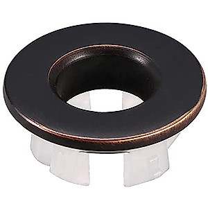 BWE Oil Rubbed Bronze Sink Basin Trim Overflow Cover Brass Insert in Hole Round Caps