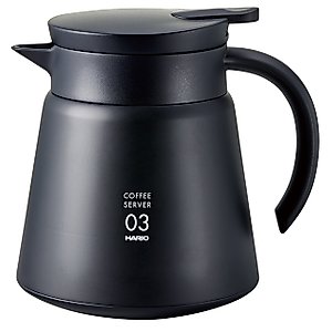 Hario V60 Insulated Metal Beverage Server, 800ml, Black