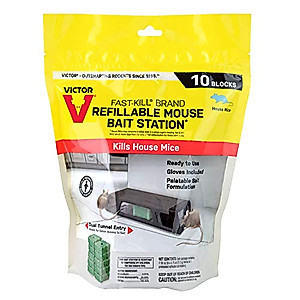 Victor M922 Fast-Kill Brand Ready-to-Use Refillable Mouse Station – 10 Blocks