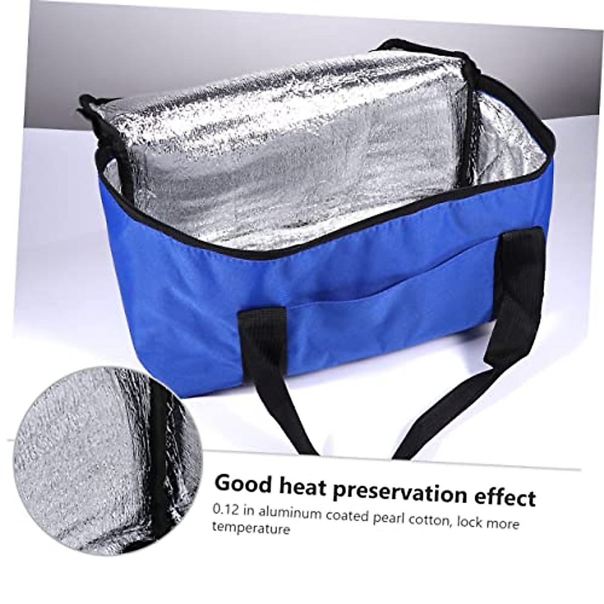 SOESFOUFU Insulated Bag Suitcase Bag Foldable Picnic Basket Food Bag Large Shopping Bags Cake Containers Outdoor Basket Coffee Container Containers for Food Foldable Basket Pizza Bag Blue