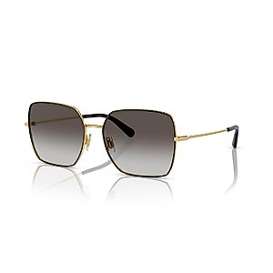 Dolce & Gabbana DG2242-13348G Sunglasses Black Gold/Grey Gradient 57mm