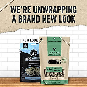 Vital Essentials Freeze Dried Dog Treats, Raw Minnows Treats for Dogs 2.5 oz