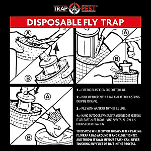 2 Pack Big Bag Fly Bag Trap - Fly Bags Outdoor Disposable Fly Trap Bag - Fly Trap Disposable Horse Fly Traps Outdoor - Fly Trap Bags Outdoor Net