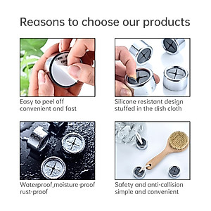 3 Pieces Kitchen Towel Hooks Round Adhesive Dish Towel Hook Premium Chrome Finish & Easy Installation Wall Mount Hand Towel Hook Ideal as Bathroom, Shower or Outdoor Towel Holders