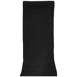 Hanes Women's Ultimate Lightweight Vent Crew Sock 6-Pack, Black, Shoe Size: 5-9