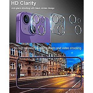 POROLIR [3 Pack Compatible for iPhone 14 Plus ＆ iPhone 14 Camera Lens Protector 9H Tempered Glass, Anti-Scratch, Ultra HD, Case Friendly Camera Covers for iPhone 14 6.1" and iPhone 14 Plus 6.7"