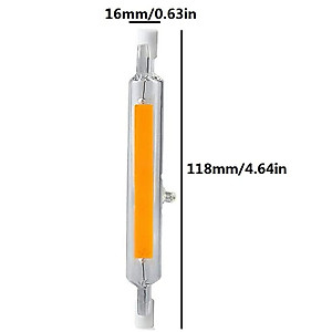 Qixivcom R7s LED Bulbs 118mm 20W LED COB Light Double Ended LED Bulbs 150W Halogen Bulb Replacement Dimmable Warm White 3000K 120V J Type R7s Floodlight J118 Landscape Lights Work Lighting,(4 Pack)