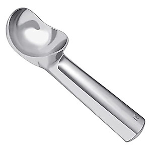 Large Ice Cream Scoop 7 inches Nonstick Anti-Freeze Ice Cream Scooper Professional Icecream Scoop Spoon Kitchen Tool Aluminum Design for Gelato, Cookie Dough, Sorbet, Bright Silver