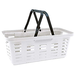 Post General Post General Wagon Iron Wagon with Heavy Duty Basket Long White Iron Wagon Basket Free