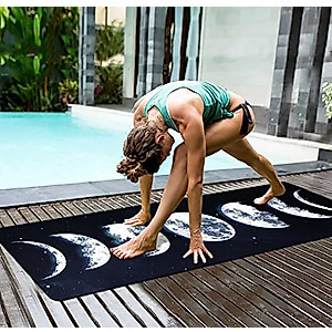 nuveti Yoga Mat Print Extra Thick TPE Non Slip Fitness Exercise Mat with Carrying Bag,72"x24" Extra Thick 6MM Exercise & Workout Mat for Yoga, Pilates Fitness and Floor Exercises