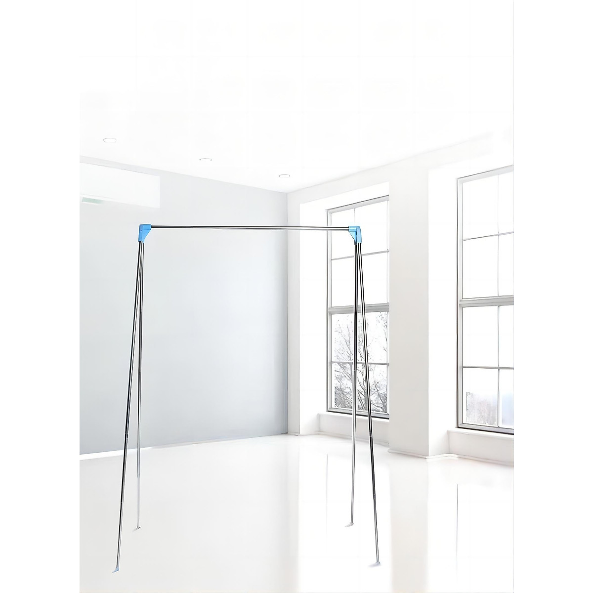 Foldable Clothes Rack,Stainless Steel Portable Travel Garment Rack,Collapsible Travel Garment Rack for Camping, Hotel Room, Laundry, Dance, Indoor, Outdoor (Large)