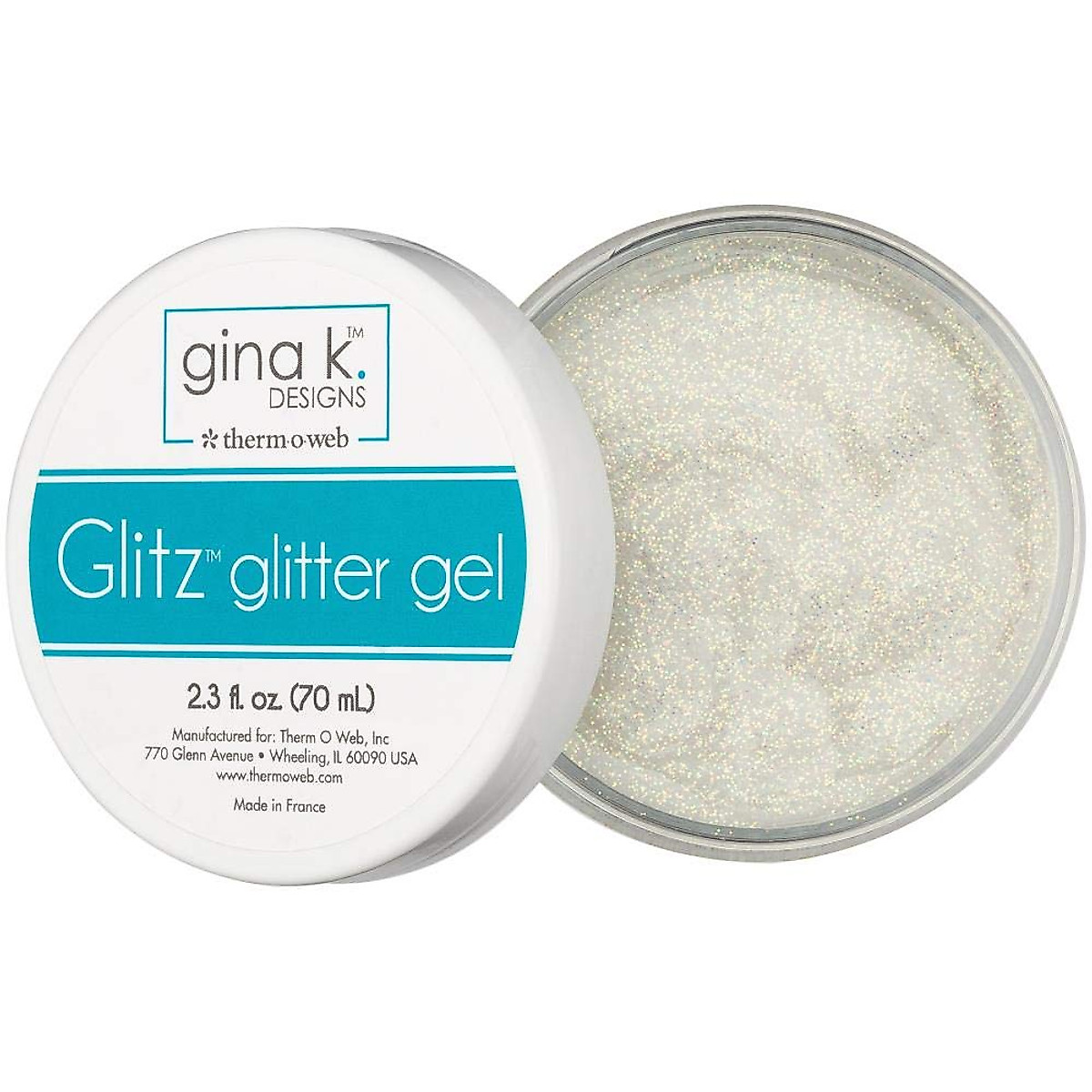 Gina K Designs - Glitz Glitter Gel - Iridescent and Lovely Lavender with Spatula - 3 Items