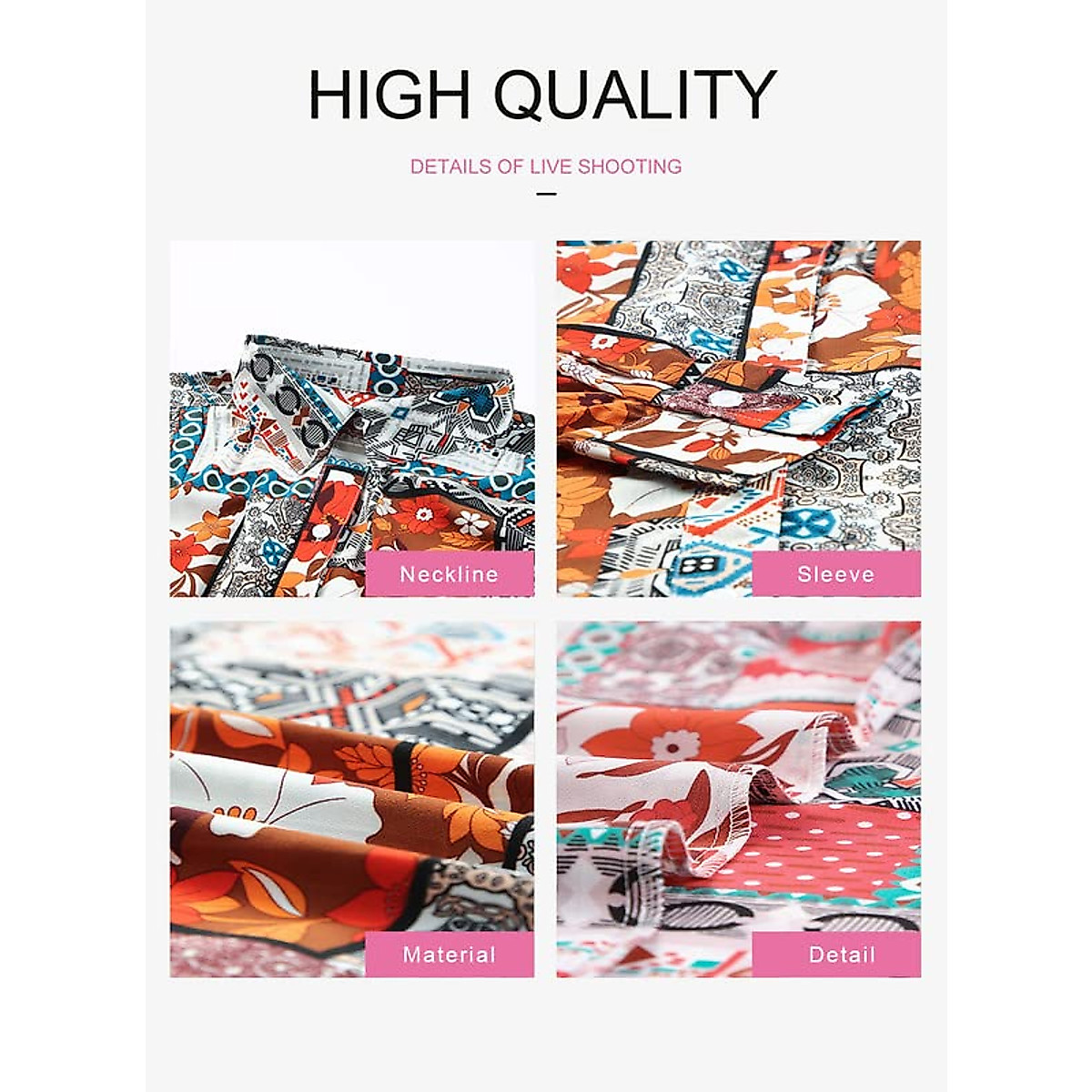 Dokotoo Womens Summer Spring Beach Boho Long Sleeve Cardigans Button-Down Bohemian Fashion Geometric Floral Kimonos for Women Brown XX-Large