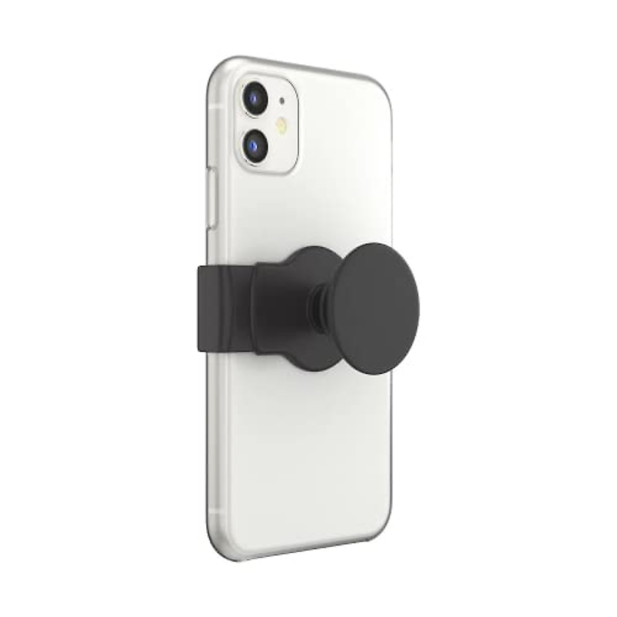 PopSockets Phone Grip Slide for Phones and Cases, Sliding Phone Grip with Expanding Kickstand, Square Edges - Black