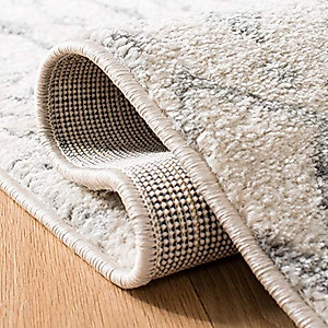 SAFAVIEH Tulum Collection 8' x 10' Ivory/Grey TUL270A Moroccan Boho Distressed Non-Shedding Living Room Bedroom Dining Home Office Area Rug