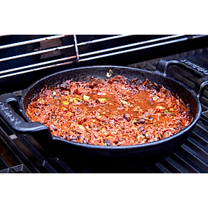 Cuisinart CCW-800, Pre-seasoned Cast Iron Grilling Wok, 10"