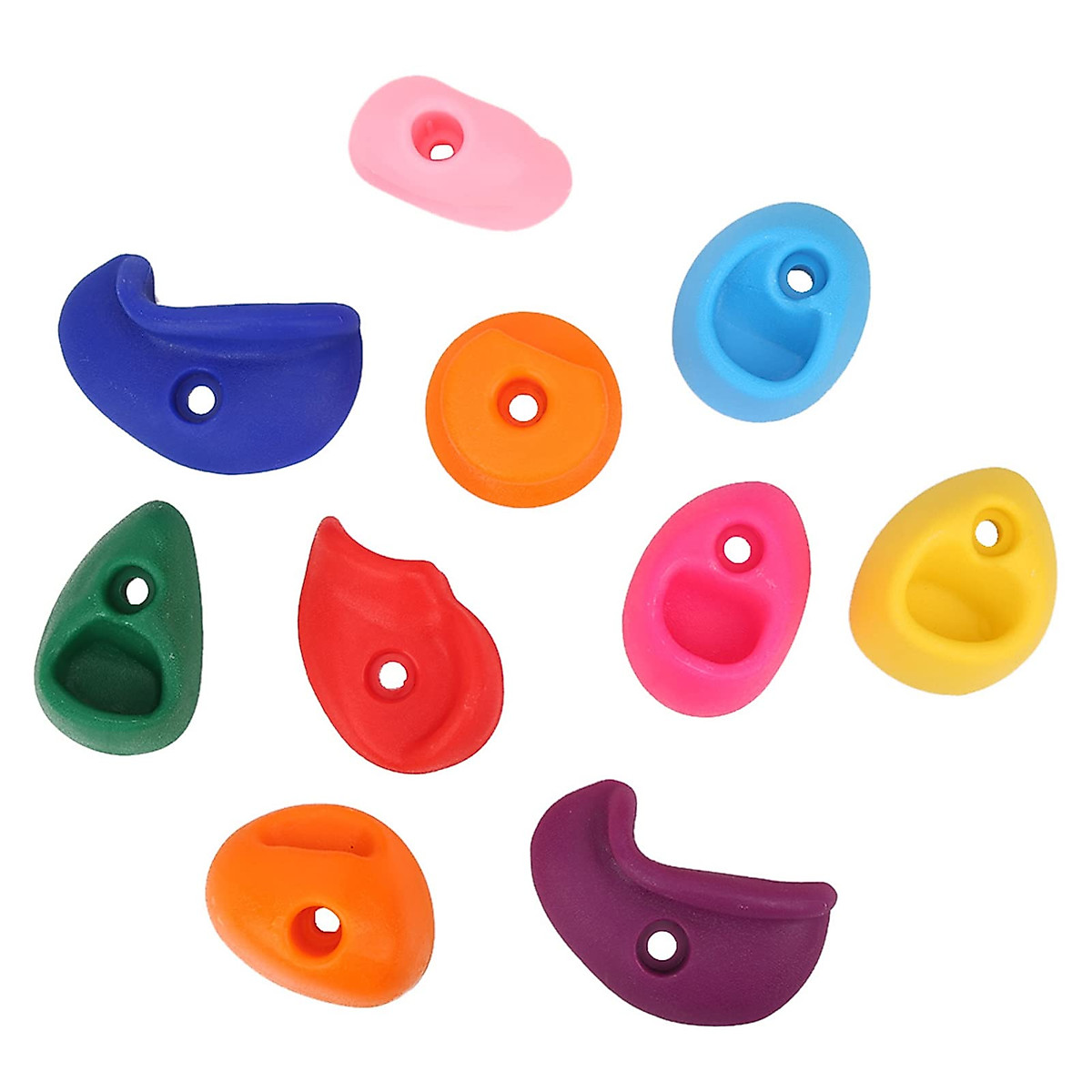 Tiiyee 10pcs Climbing Holds Multi Colored Kids Adults Large Rock Climbing Holds Climbing Rocks for Outdoor Indoor Play Set Home Playground DIY Climbing Wall Grip Kits (Medium)
