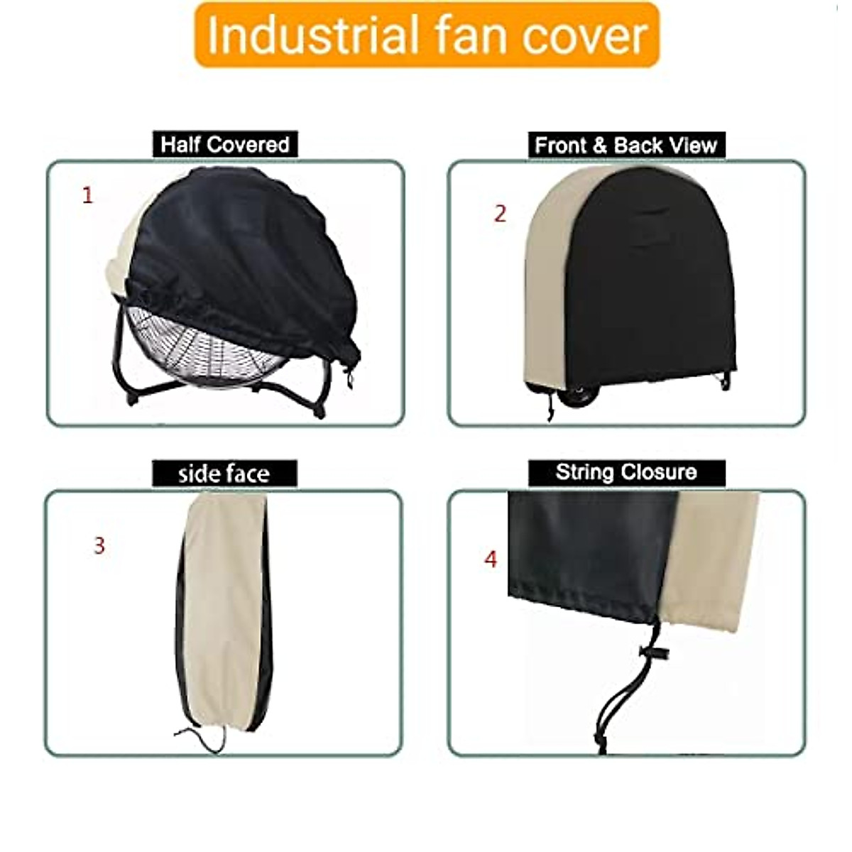 XCZ Industrial Fan Cover, suitable for 24 "high speed floor fan covers, high speed sports drum fans, heavy outdoor floor fan covers, waterproof and dust proof fan covers, 29.9 x 8.6 x 29.9" home fan covers