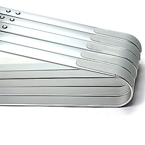 Koobay 6Pack 16.5" Silver King Size Aluminum Laundry Hangers Clothes Storage Coat Suit Hangers with Anti-Slip Strips